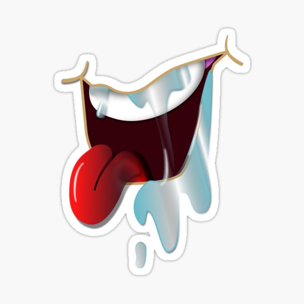 "Drooling smile" Sticker for Sale by DesertG | Redbubble