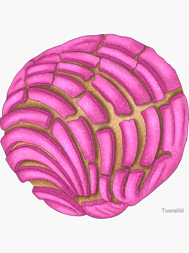 "Pink Mexican Concha" Sticker for Sale by Toonskid | Redbubble