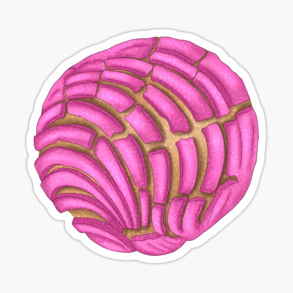 "Pink Mexican Concha" Sticker for Sale by Toonskid | Redbubble