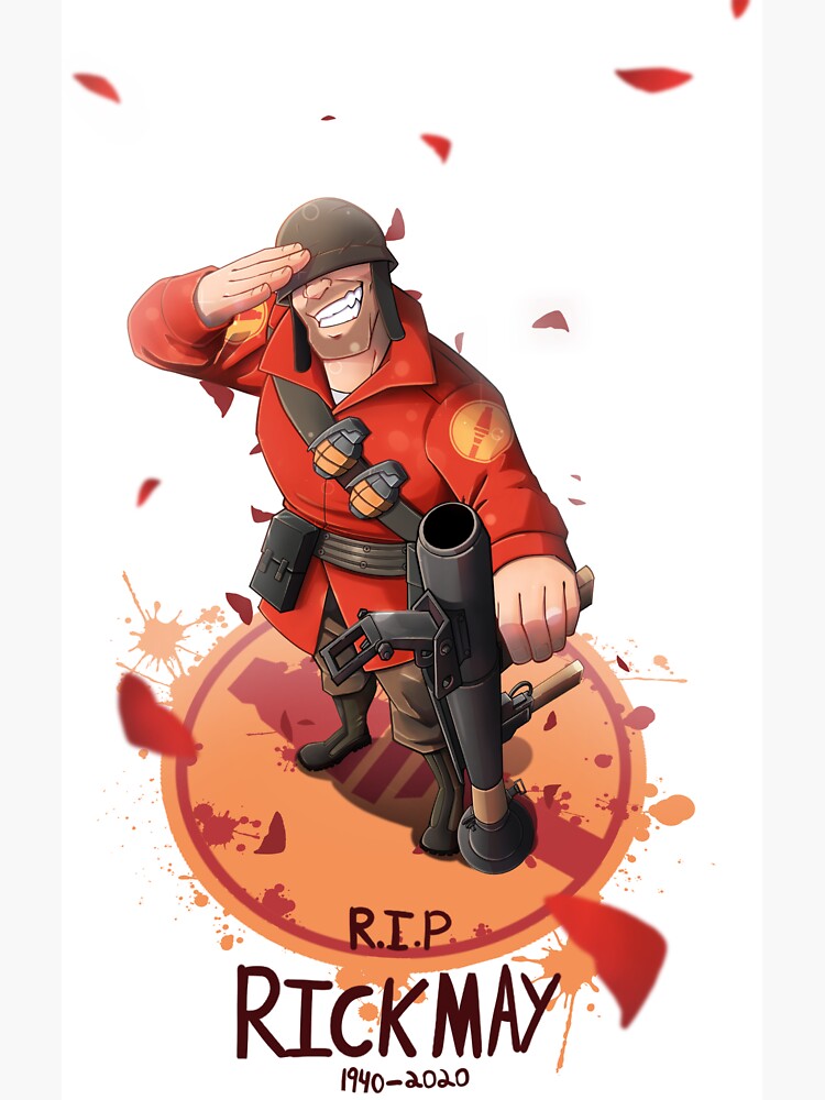 "R.I.P. Rick May" Sticker for Sale by DarlingReaper22 | Redbubble