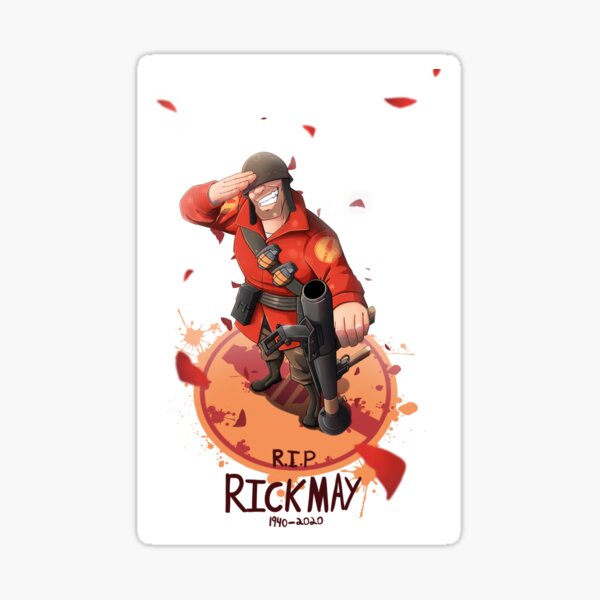 "R.I.P. Rick May" Sticker for Sale by DarlingReaper22 | Redbubble