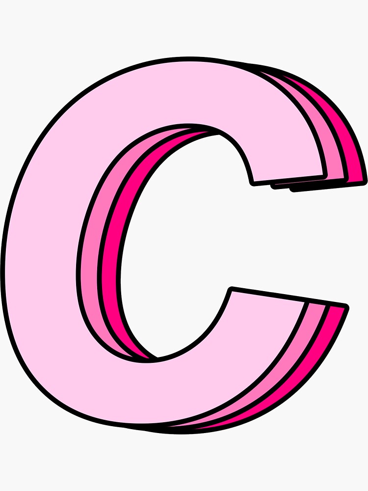 "pink C" Sticker for Sale by amandak2004 | Redbubble