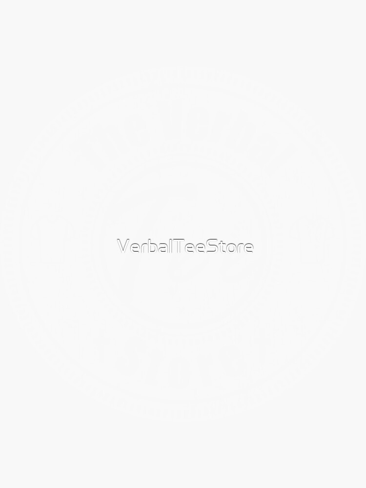 "The Verbal Tee Store Logo Distressed" Sticker for Sale by ...