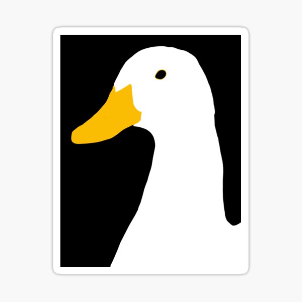 "Duck head " Sticker for Sale by Charlee-crone | Redbubble