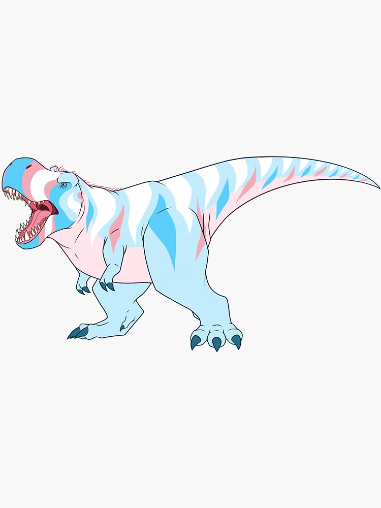 "Trans-saurus Rex" Sticker for Sale by TheDoodleFox | Redbubble
