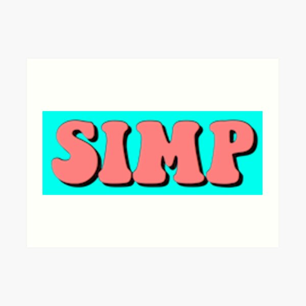 "simp sticker" Art Print by basakyavuz | Redbubble