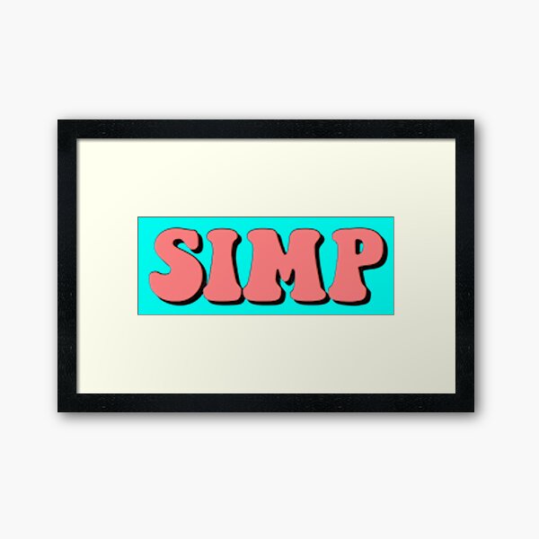 "simp sticker" Framed Art Print for Sale by basakyavuz | Redbubble