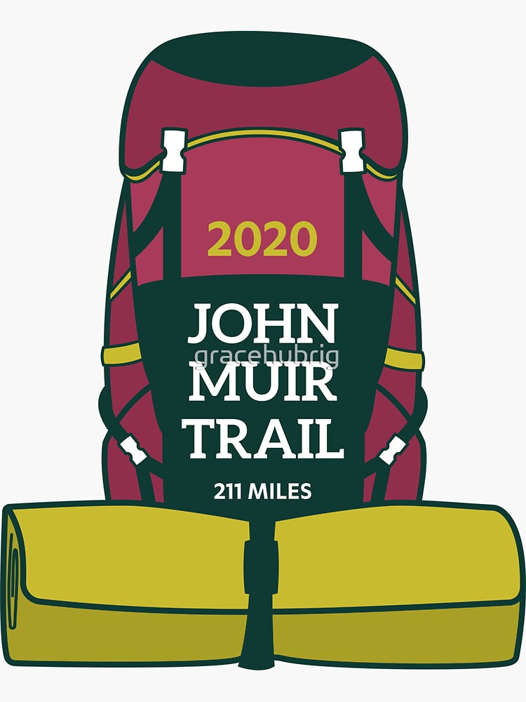 "John Muir Trail 2020- Magenta" Sticker for Sale by gracehubrig | Redbubble