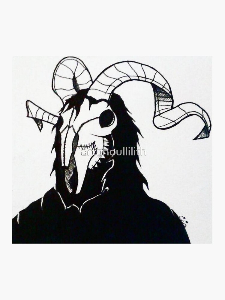 "Ram Demon" Sticker for Sale by artghoullilith | Redbubble