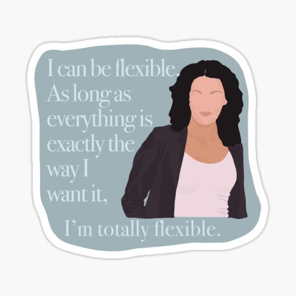 "I can be flexible " Sticker for Sale by mtrench623 | Redbubble