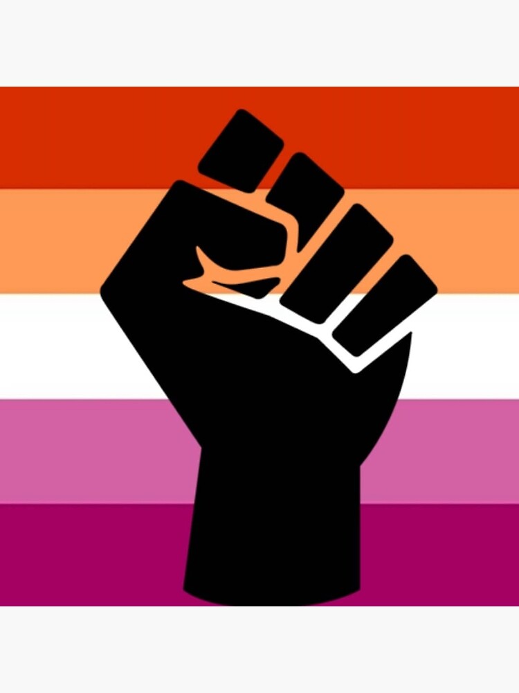 "BLM Fist Lesbian Flag " Poster for Sale by andi0521 | Redbubble