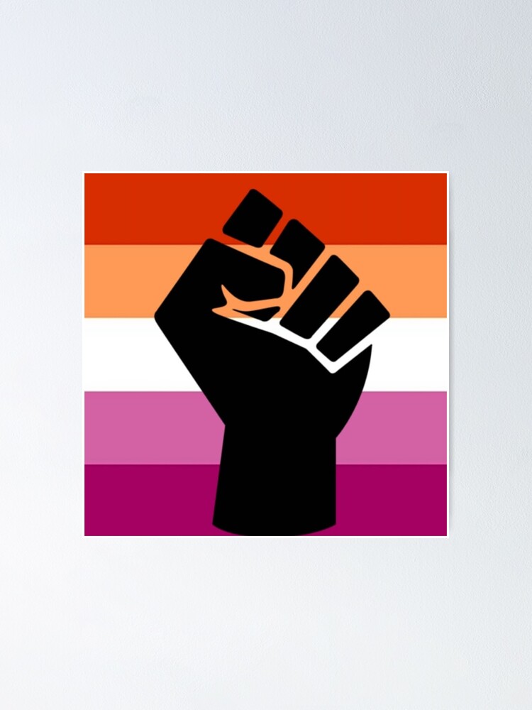 "BLM Fist Lesbian Flag " Poster for Sale by andi0521 | Redbubble