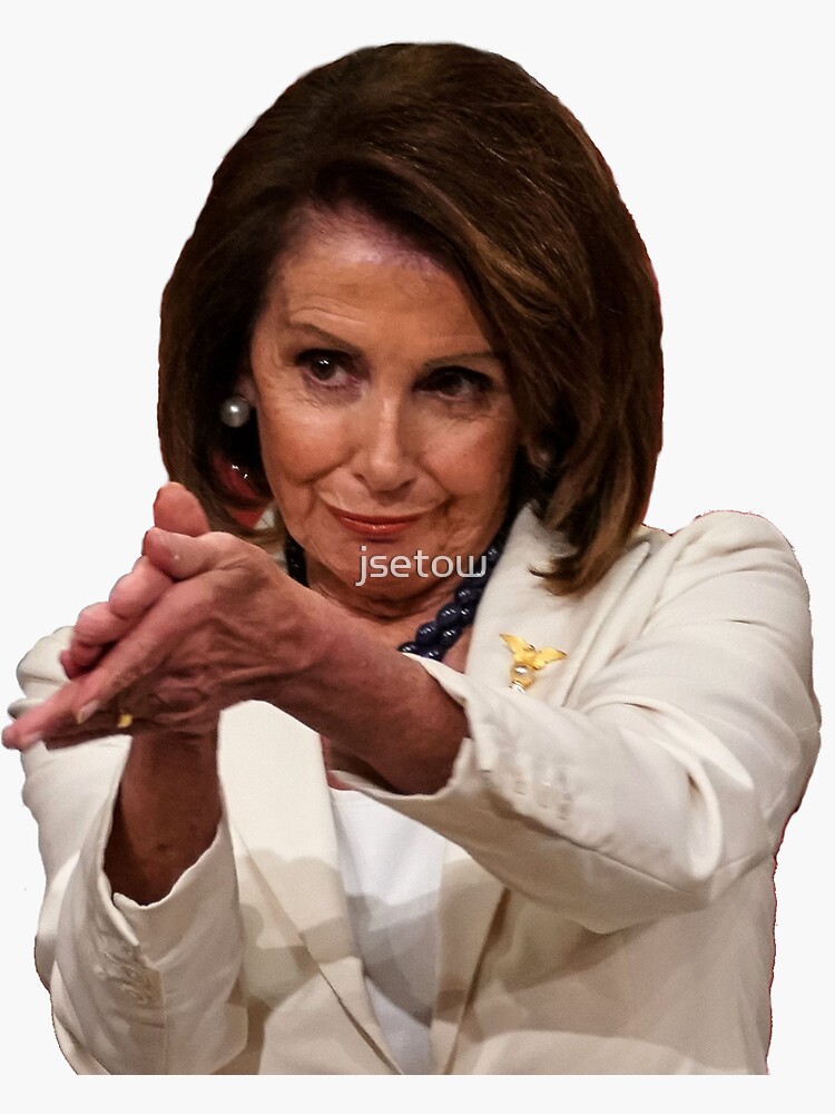 "Nancy Pelosi Clapping at Trump" Sticker for Sale by jsetow | Redbubble
