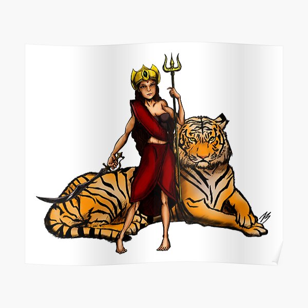 "DEVI DURGA AND DAWON (no background) (light coloured fabric recomended ...