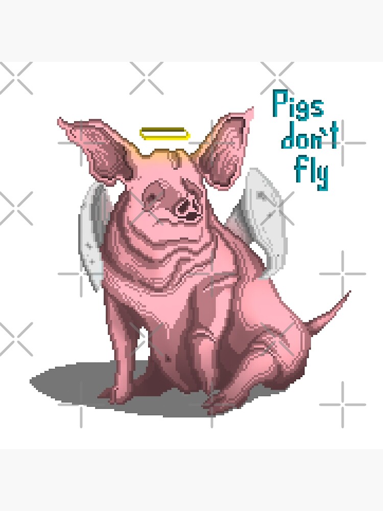 "PIXEL ART-Pigs Don´t Fly" Art Print by AntiqaStudio | Redbubble