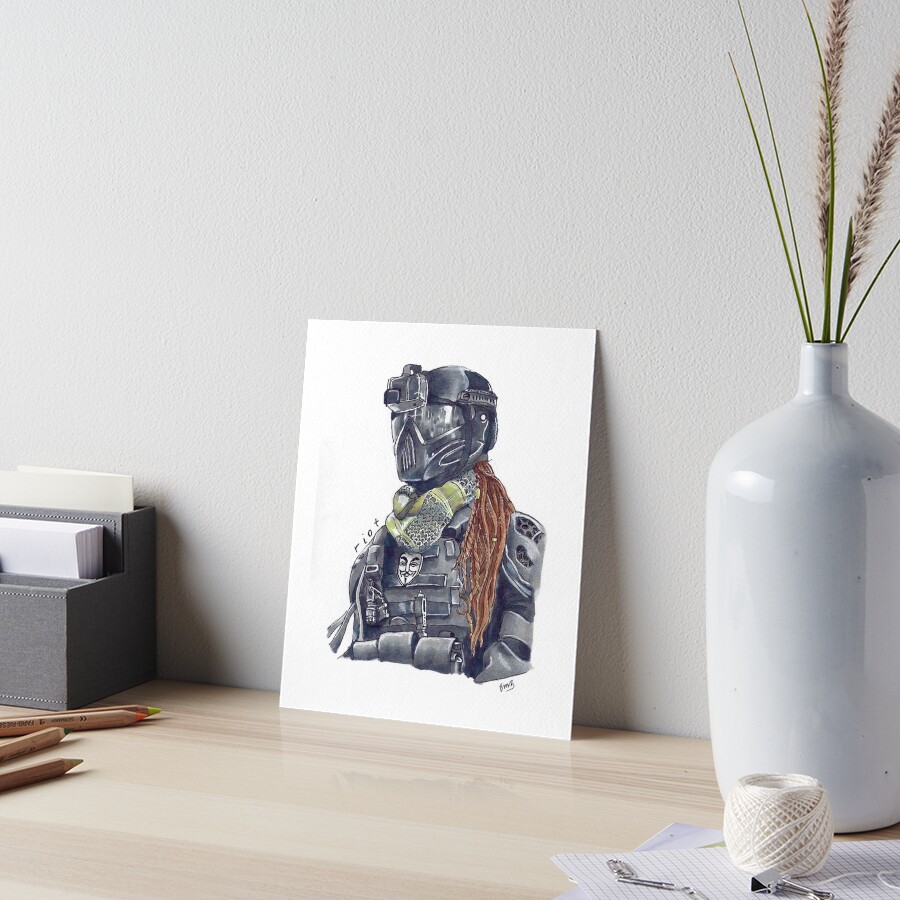"Riot the Spec Ops Guy" Art Board Print for Sale by art-by-elly | Redbubble