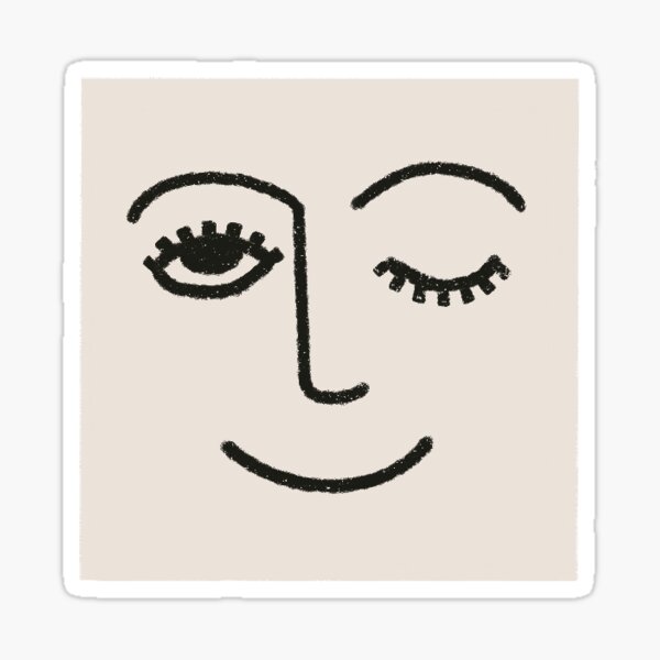 "winky eye urban outfitters sticker" Sticker for Sale by gillianhobbs ...