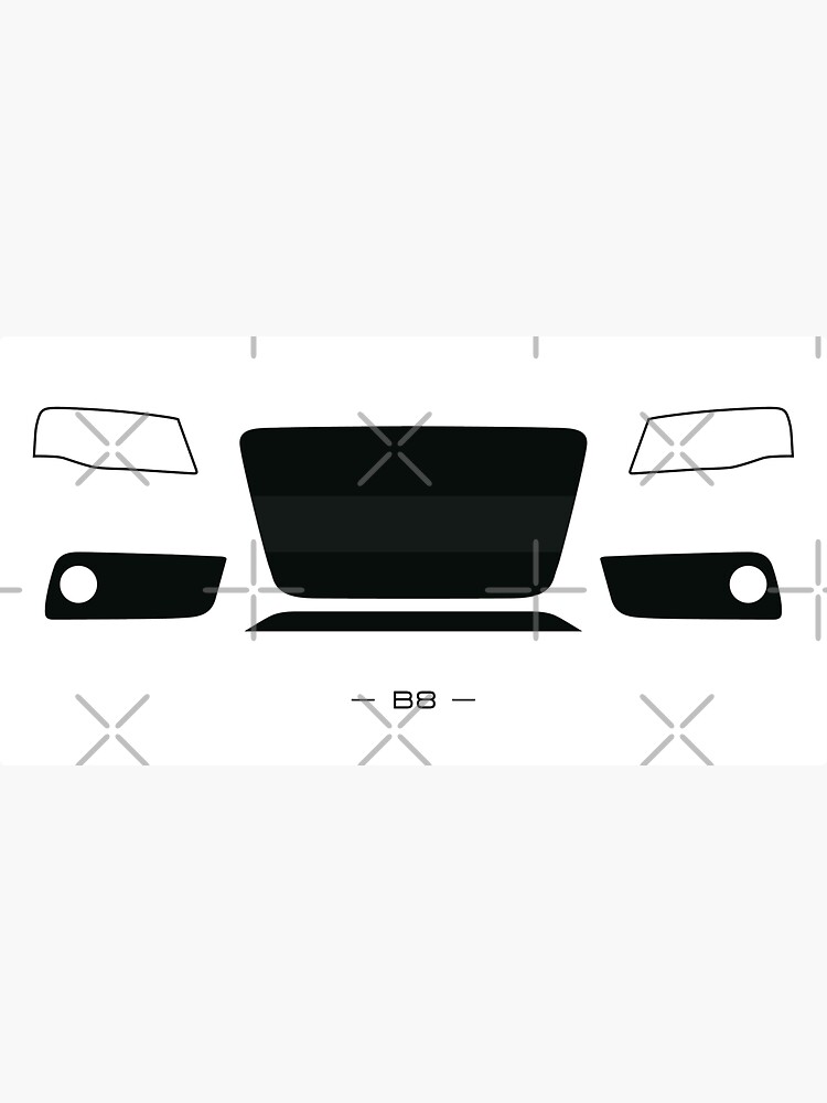 "B8 simple front end design" Sticker by ApexFibers | Redbubble