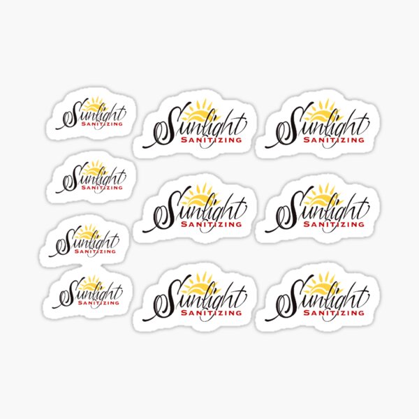 "Sunlight Sanitizing Sticker Set " Sticker for Sale by spokefan | Redbubble