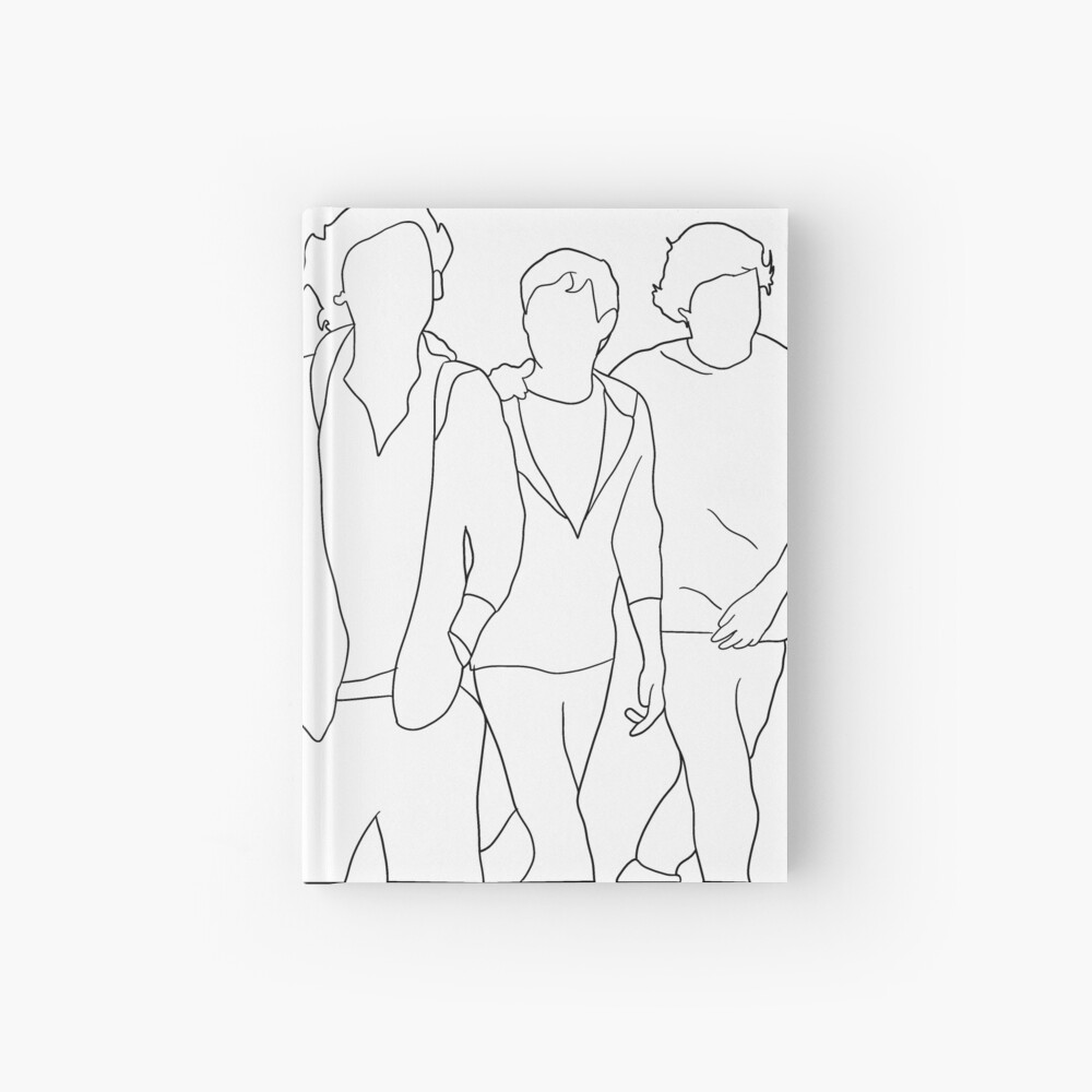 "one direction outline" Hardcover Journal by taylorros4244 | Redbubble