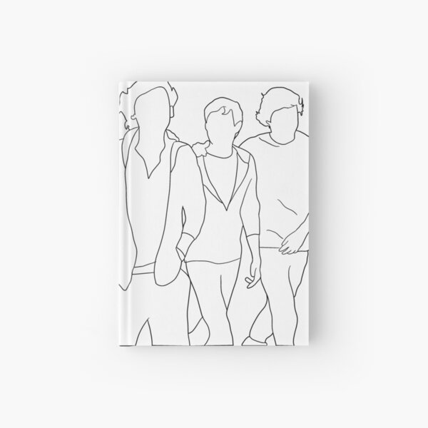 "one direction outline" Hardcover Journal by taylorros4244 | Redbubble