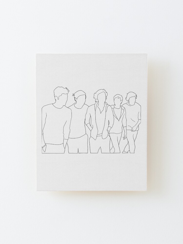 "one direction outline" Mounted Print for Sale by taylorros4244 | Redbubble