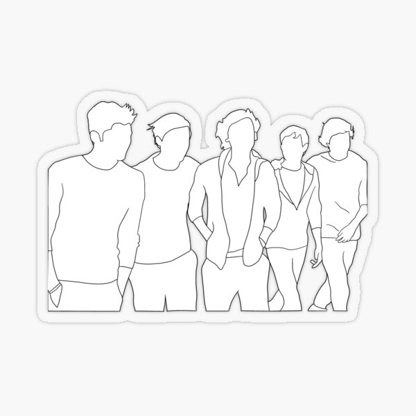 "one direction outline" Sticker by taylorros4244 | Redbubble