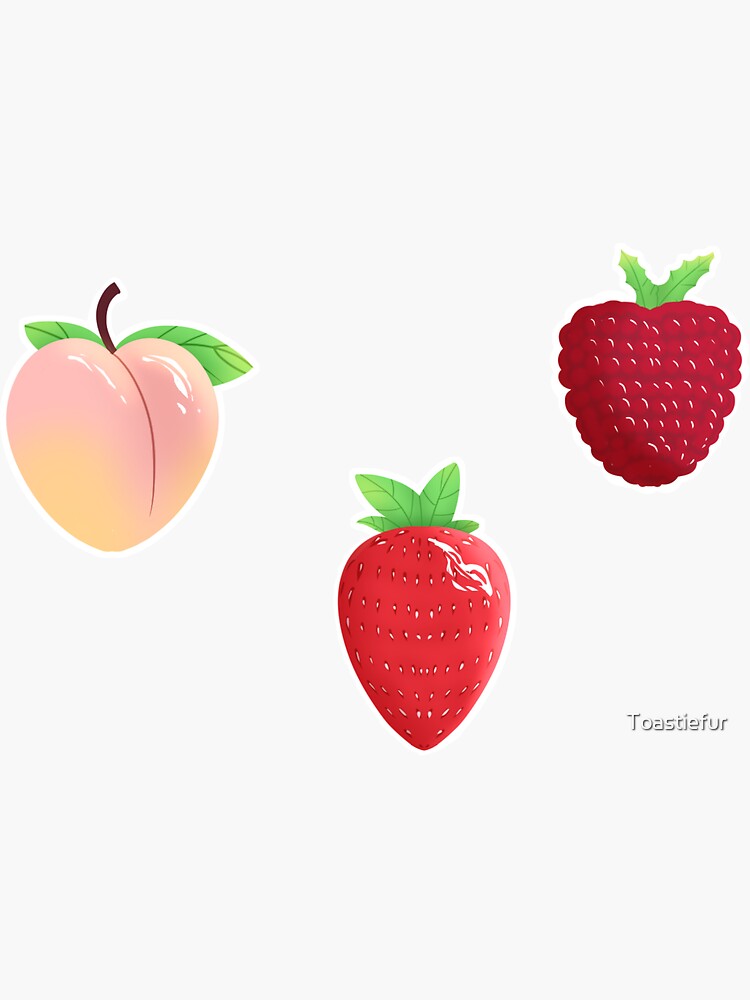 "Pink Fruits" Sticker for Sale by Toastiefur | Redbubble