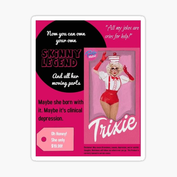 "Trixie Mattel Ad" Sticker for Sale by cag168 | Redbubble