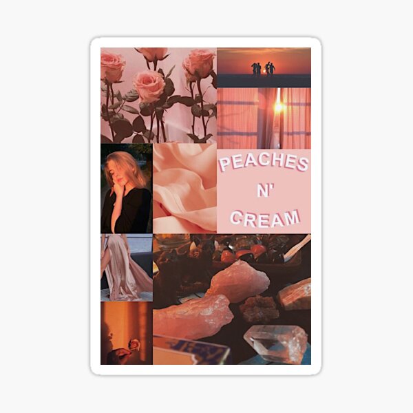 "PEACH AESTHETIC" Sticker by kristinxsawin | Redbubble