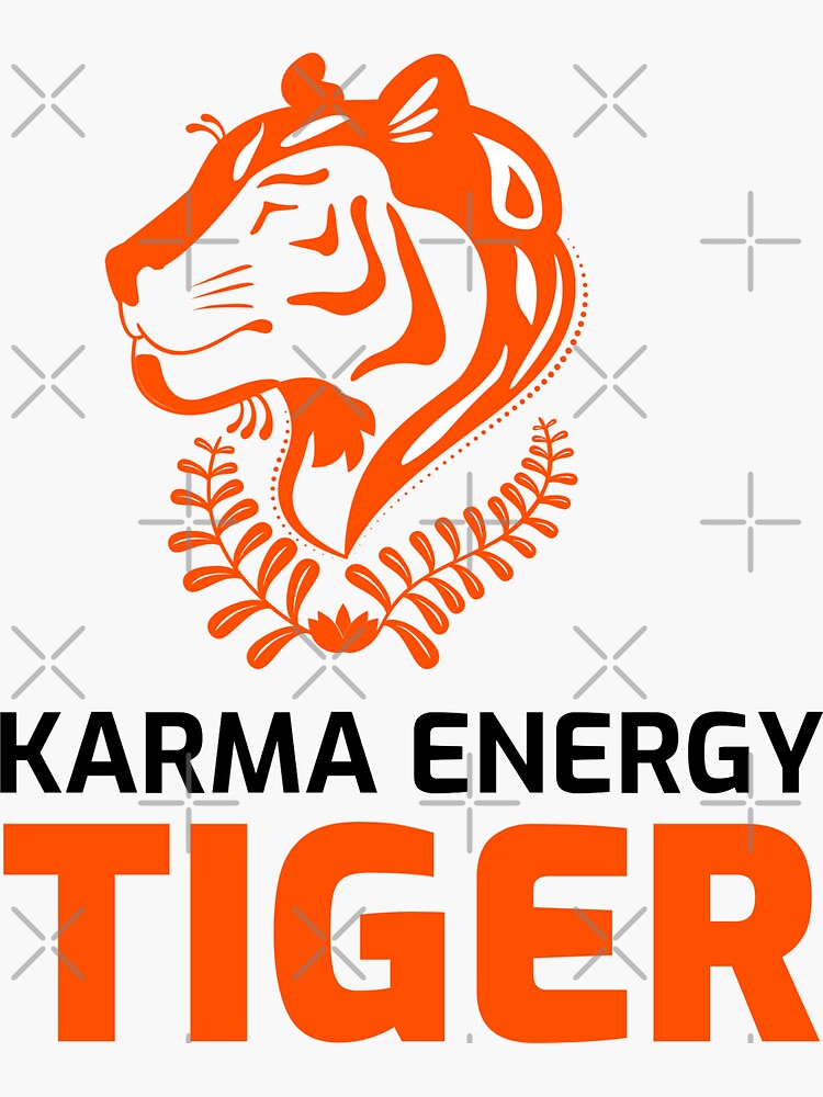 "KARMA ENERGY" Sticker for Sale by digitalroot | Redbubble