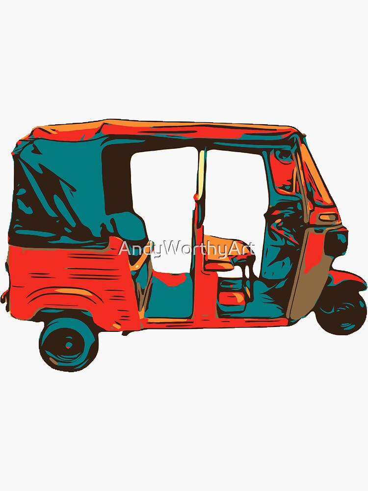"Tuk Tuk two " Sticker for Sale by AndyWorthyArt | Redbubble