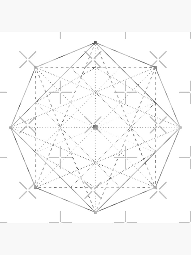 Lámina metálica «Matriz del octágono | Geometría sagrada | Plata | Yoga ...