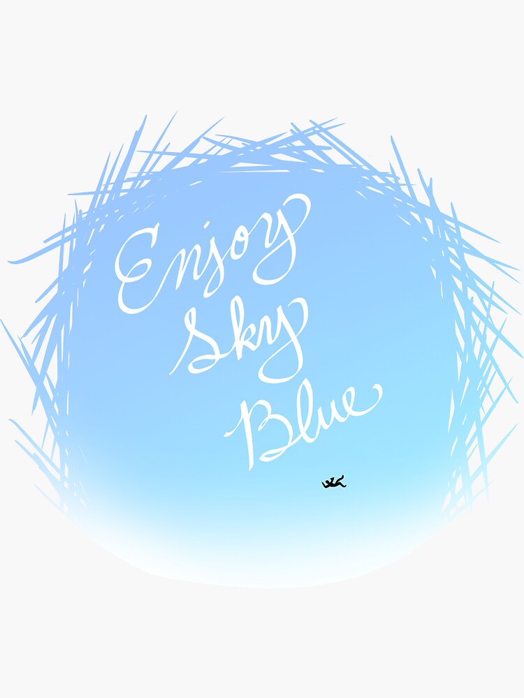 "Enjoy Sky Blue - A" Sticker for Sale by Riversound | Redbubble