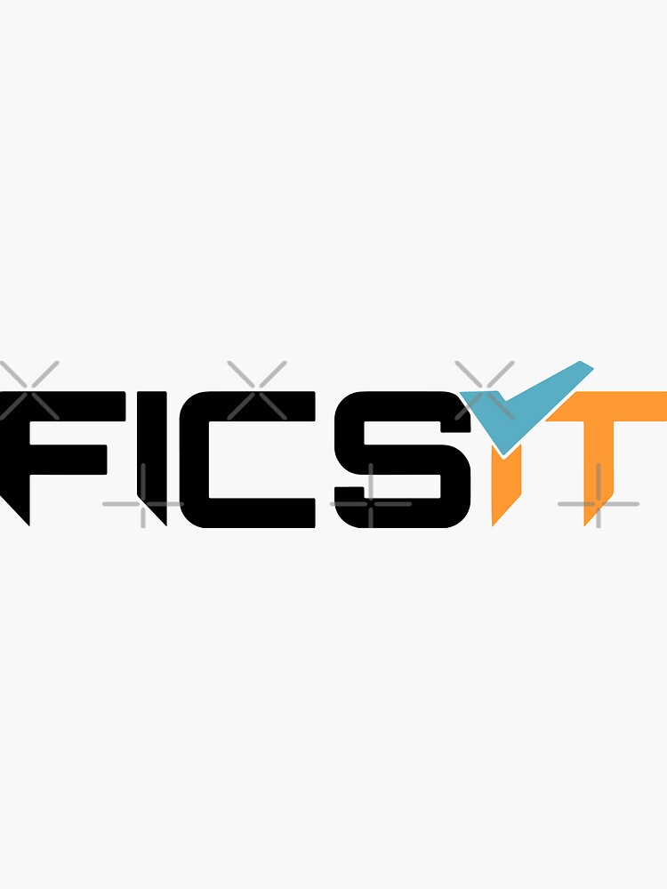 "FICSIT Satisfactory Logo" Sticker for Sale by breh-art | Redbubble