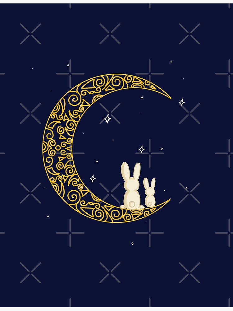 "Crescent moon rabbit" Poster by galax-C | Redbubble