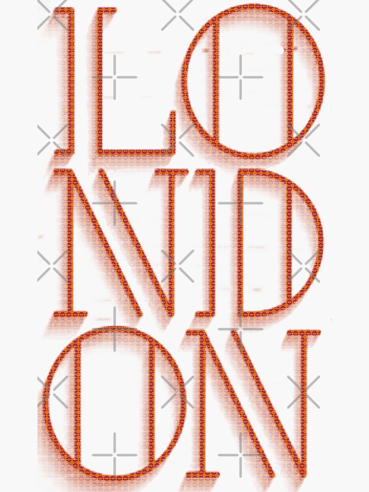 "London title of calligraphy typography lettering text quotes" Sticker ...