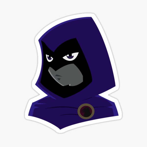 "Teen Titans - Serious Raven" Sticker for Sale by MonkeyLi | Redbubble