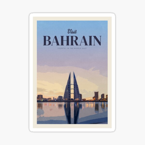 "Visit Bahrain" Sticker for Sale by CallumGardiner | Redbubble