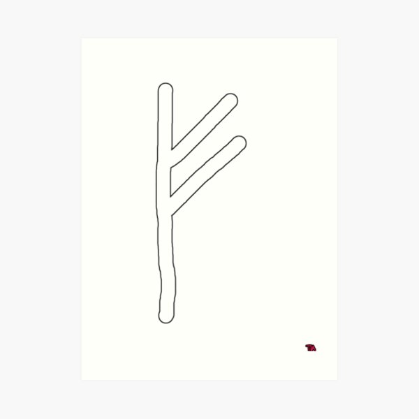 "Fehu Rune symbol Meaning wealth luck charisma success" Art Print for ...