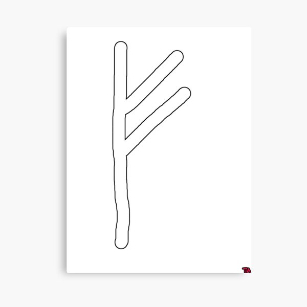 "Fehu Rune symbol Meaning wealth luck charisma success" Canvas Print by ...