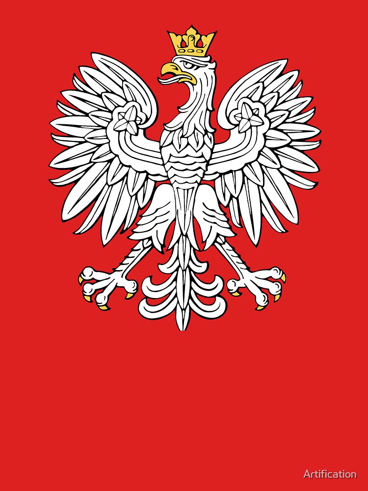 "Polish White Eagle National Emblem Crest" T-shirt for Sale by ...