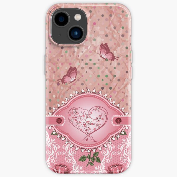 "Pink Girly Cute Polka Dots Roses Pattern iPhone 5 Case / iPhone 4 Case / Samsung Galaxy Cases ...