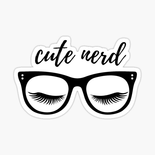 "Cute Nerd " Sticker by KukiCases | Redbubble