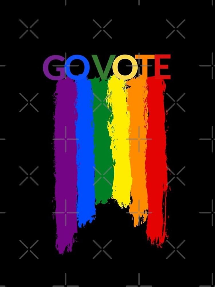 "Go Vote Rainbow LGBT Paint Streaks" iPhone Case for Sale by voteblue ...