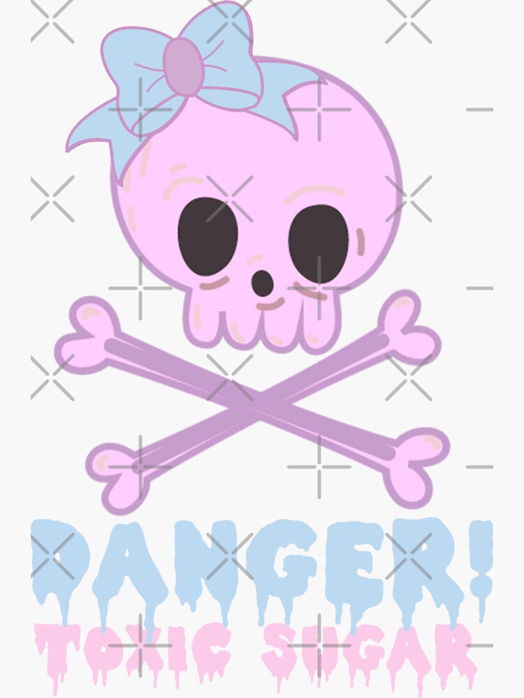 "Cute Creepy Cute Kawaii Toxic Sugar Design" Sticker by TheNakednun ...