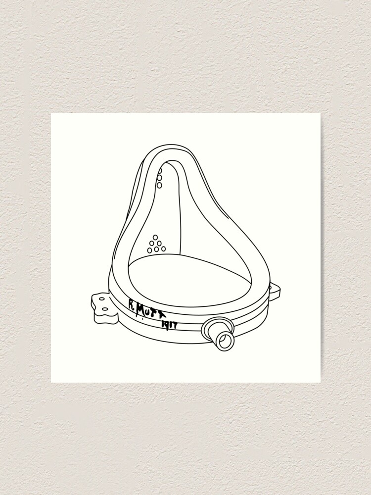 "Marcel Duchamp Fountain R.Mutt readymade sculpture " Art Print for ...