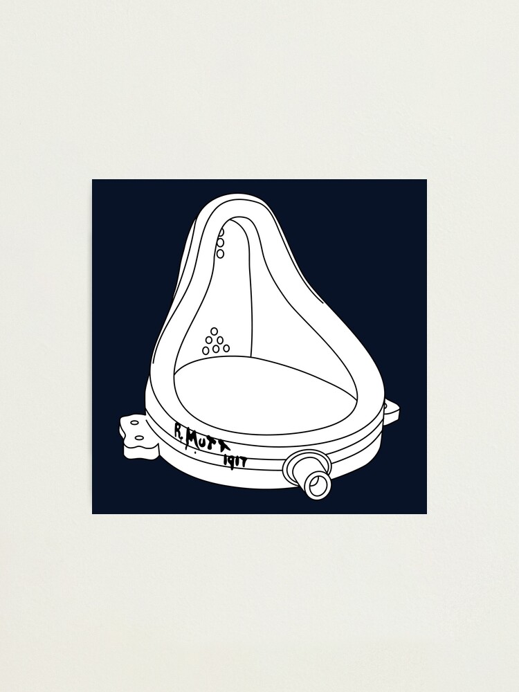 "Marcel Duchamp Fountain R.Mutt readymade sculpture (white ...