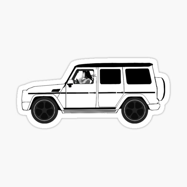 "Anime Girl Driving G wagon" Sticker for Sale by Shinu | Redbubble