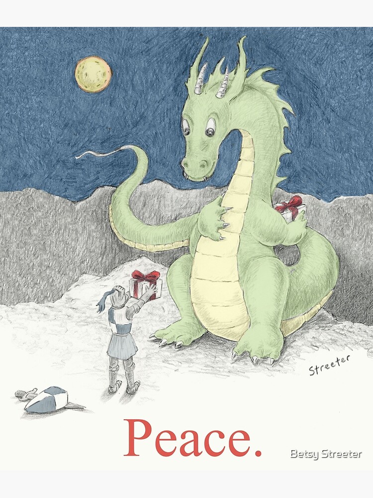 "Peace Dragon" Greeting Card for Sale by Betsy Streeter | Redbubble